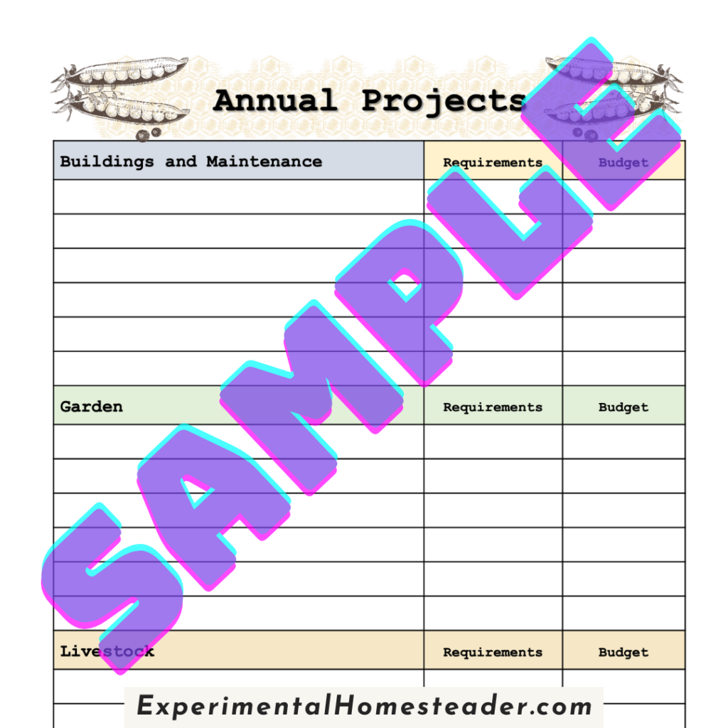 Printable Homesteading Journal - Experimental Homesteader Shop