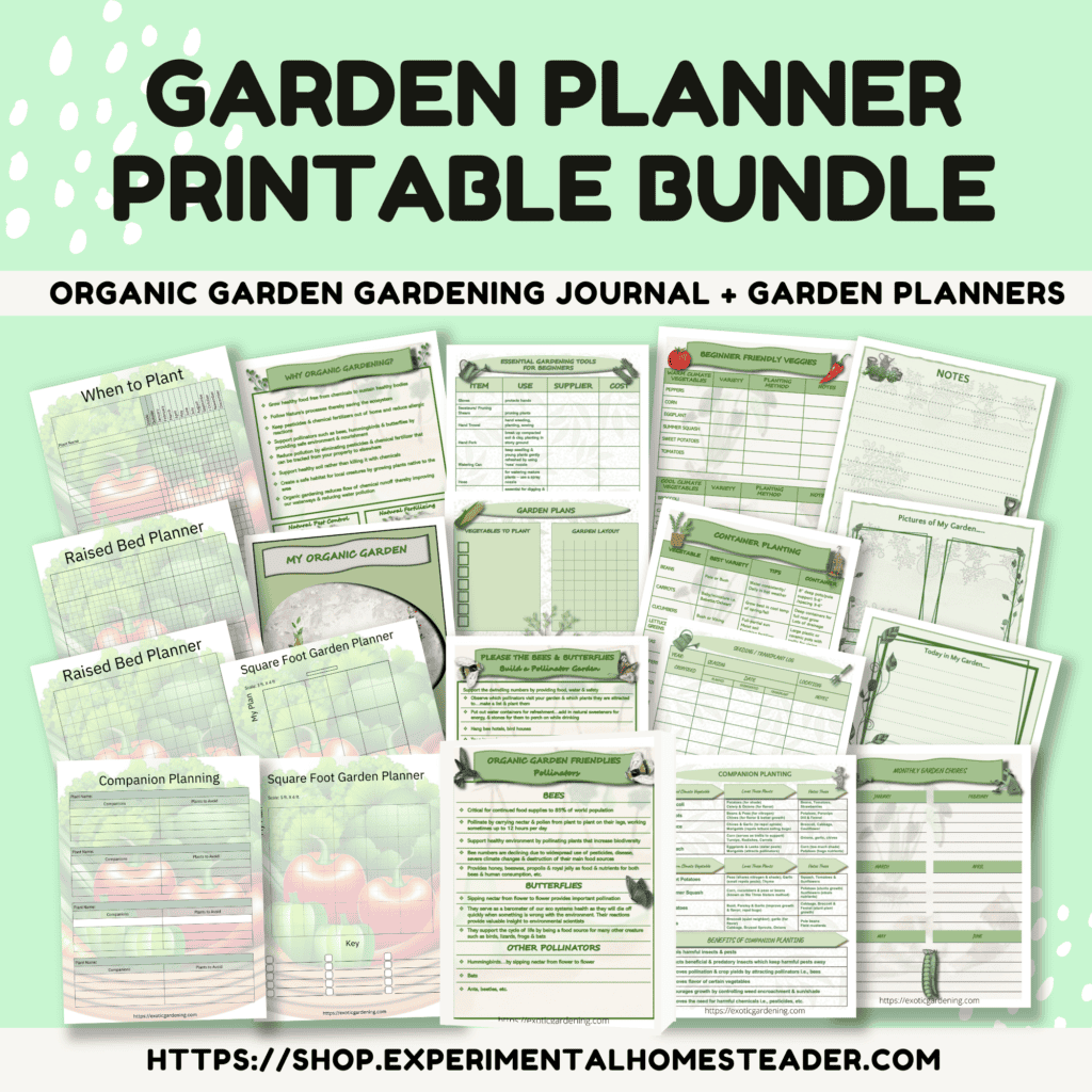 Garden Planner Printable Bundle - Experimental Homesteader Shop